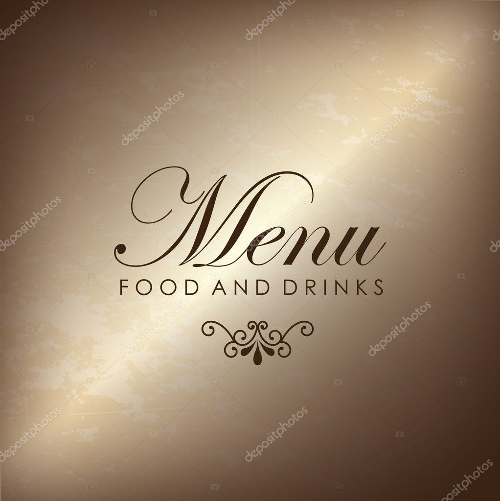 Golden menu Stock Vector Image by ©yupiramos #25603491