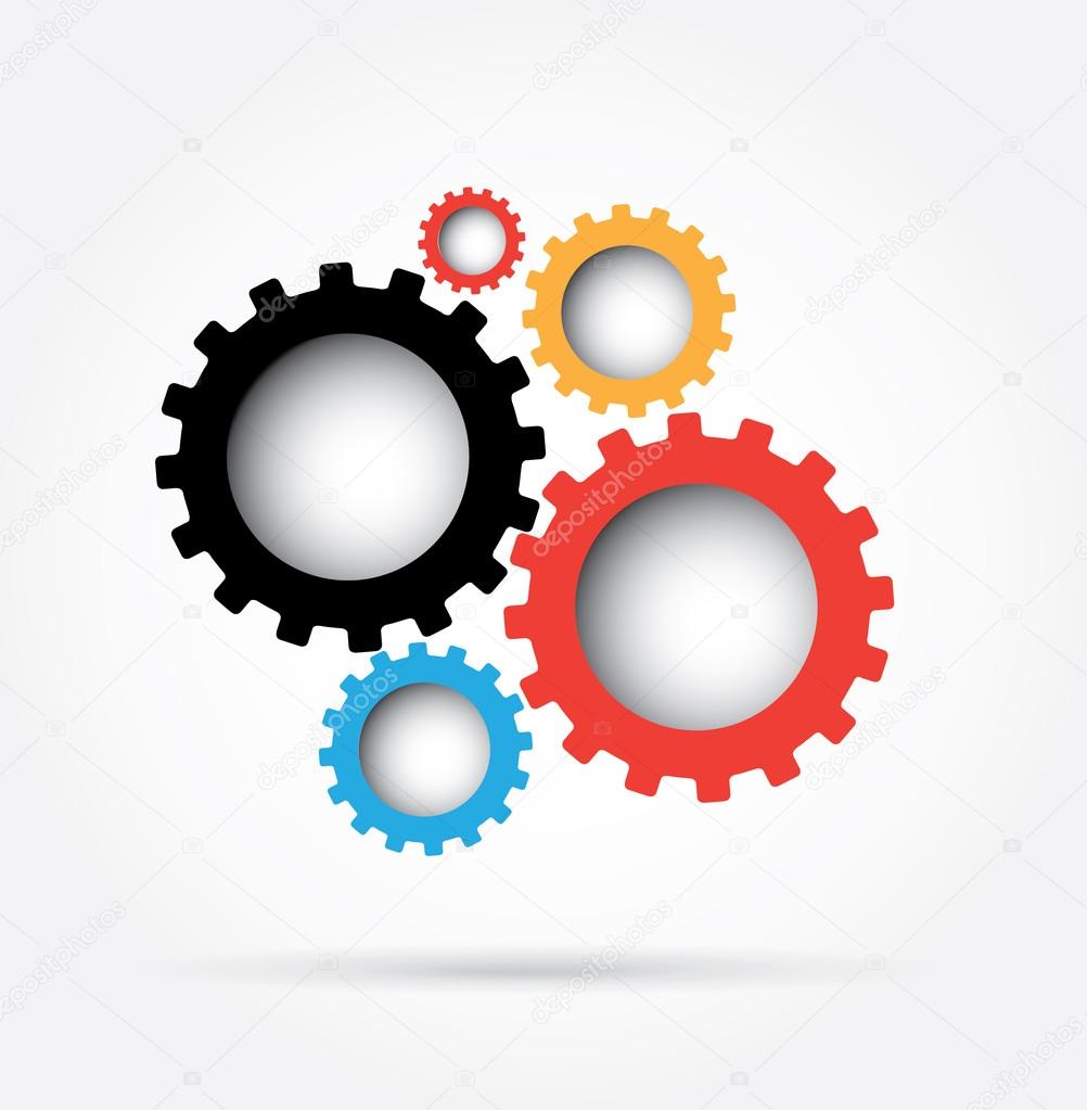 Colorful gears Stock Vector Image by ©yupiramos #25605221