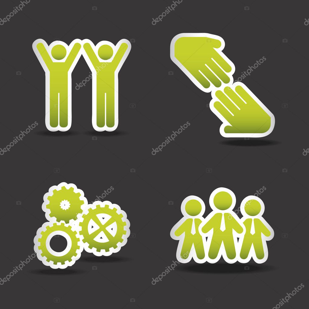 Green team work Stock Vector Image by ©yupiramos #25806519