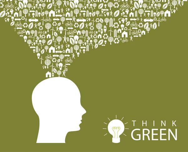 Think green Stock Vector by ©yupiramos 31291337