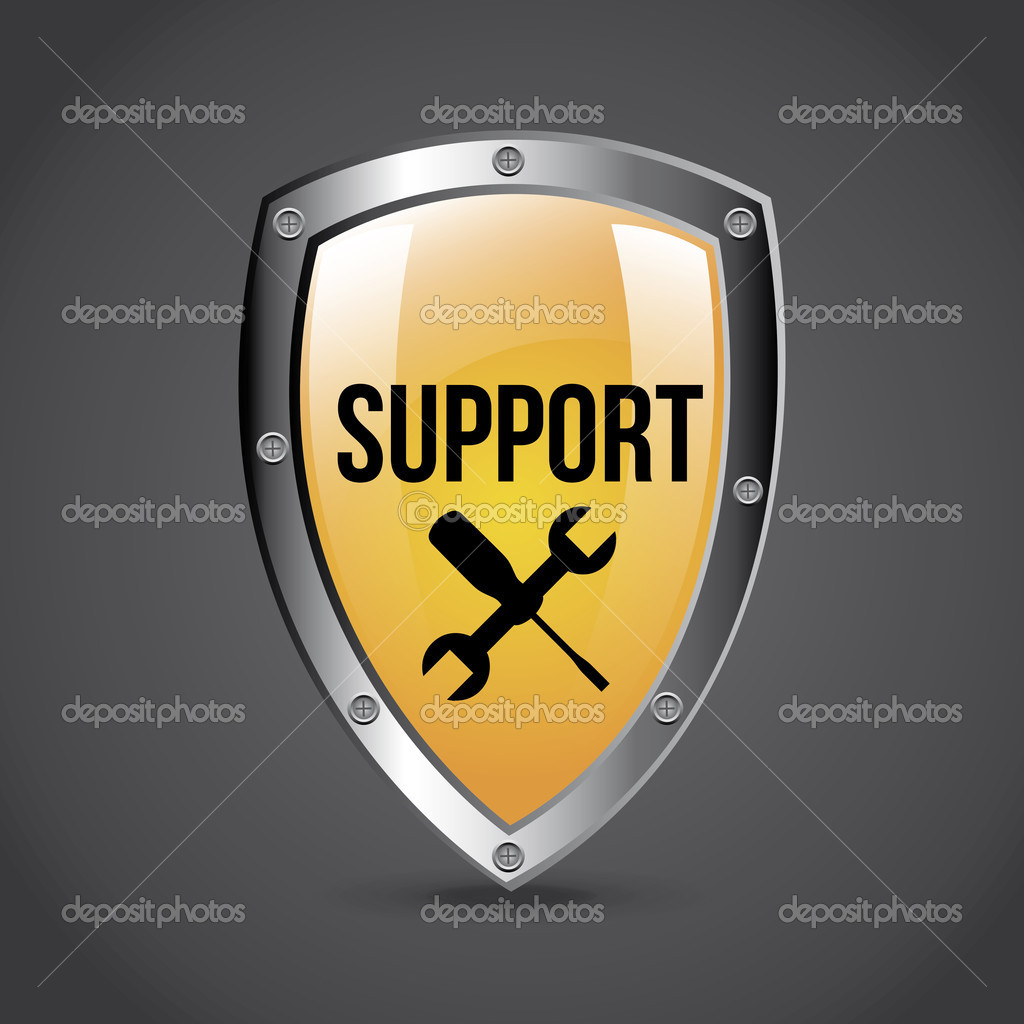 Support shield Stock Vector Image by ©yupiramos #26394917