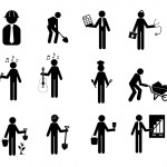 Working Construction Hard Labor Pictogram Icon Symbol Sign Stock Vector ...