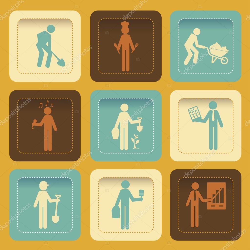 Worker icon Stock Vector Image by ©yupiramos #27327817