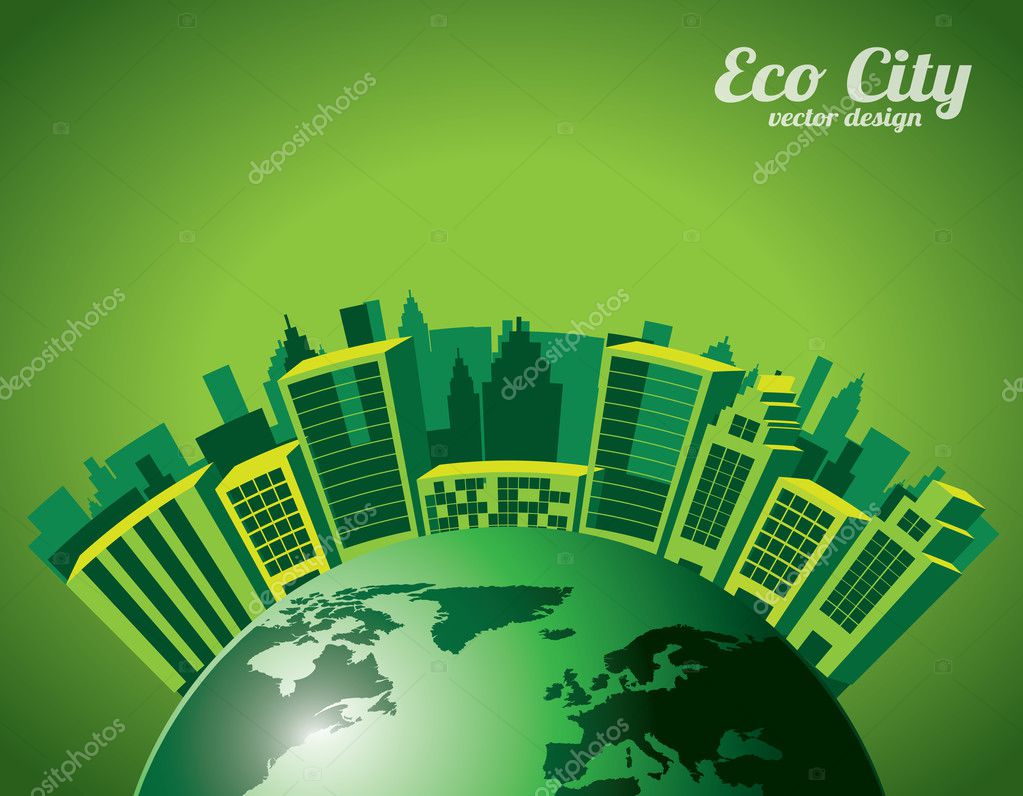 Eco city Stock Vector Image by ©yupiramos #27331239