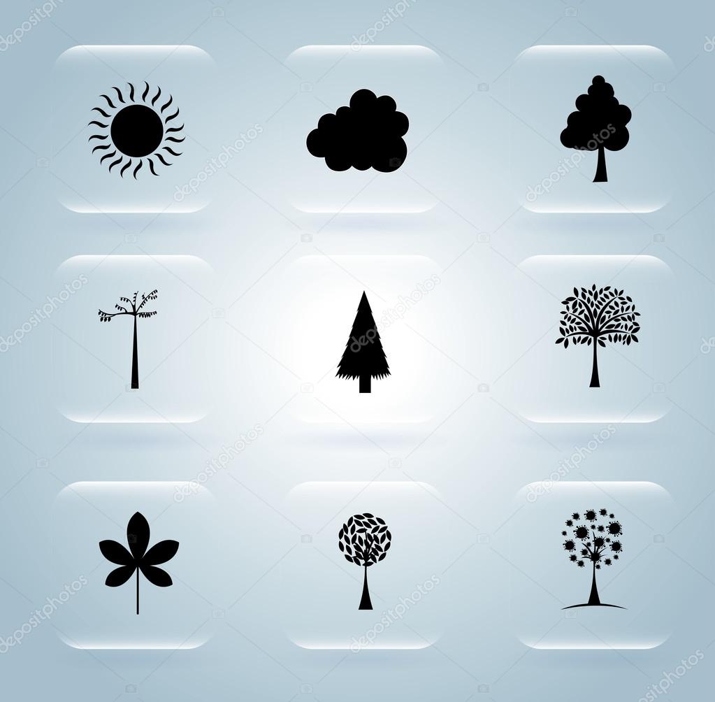 Natural icons Stock Vector by ©yupiramos 27331369