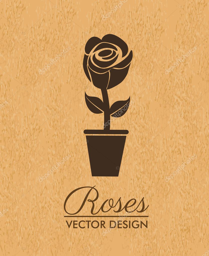 Rose design Stock Vector by ©yupiramos 28540945