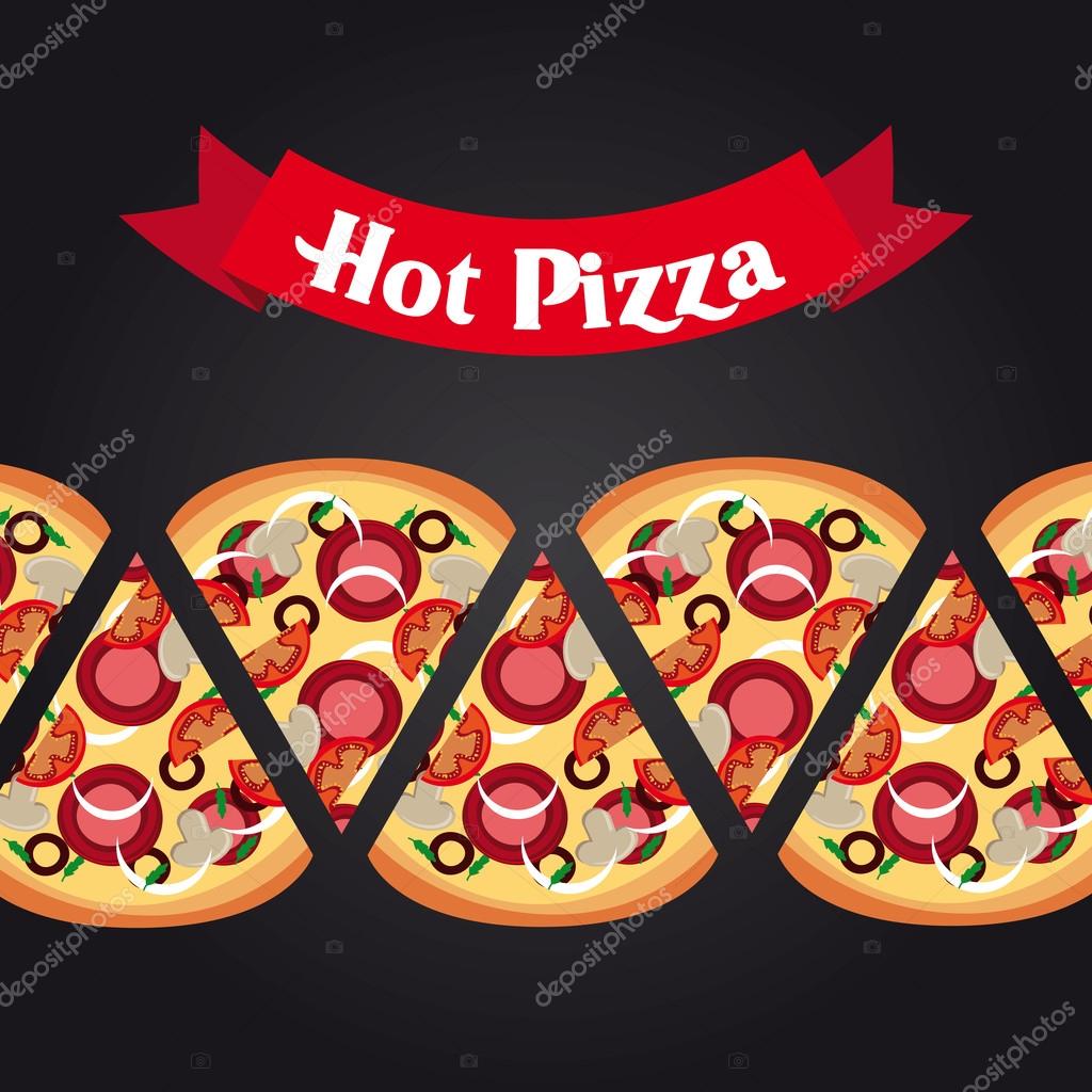 Hot pizza Stock Vector Image by ©yupiramos #28663683