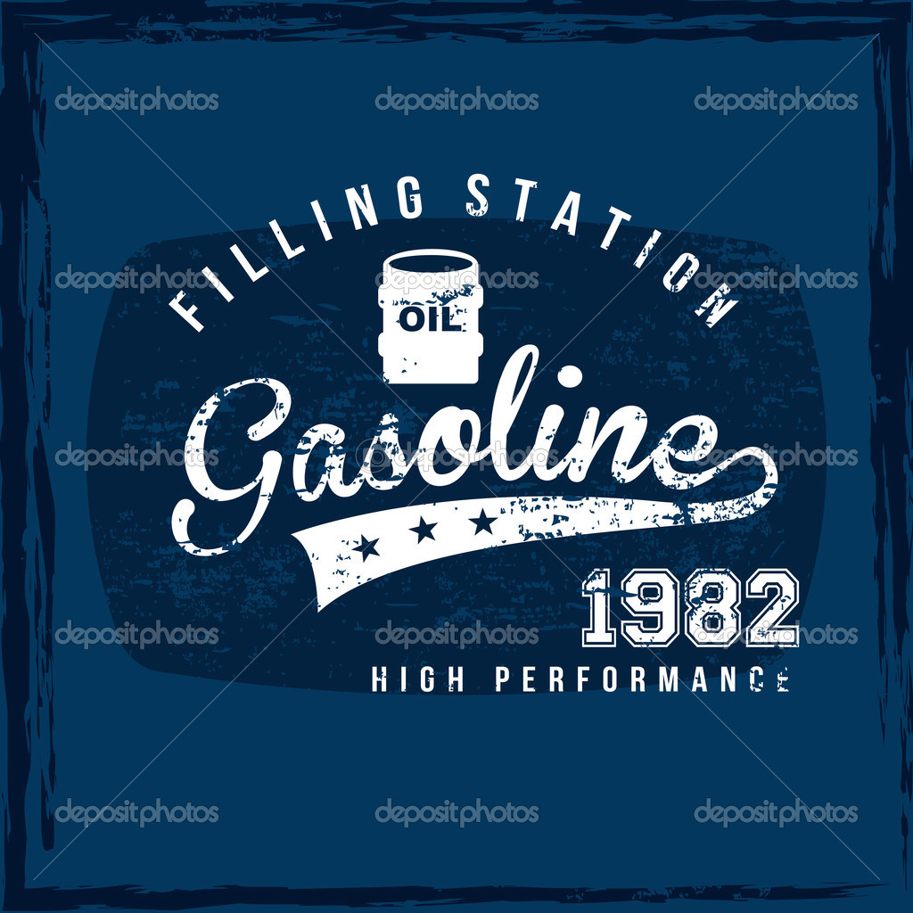 Gasoline label Stock Vector Image by ©yupiramos #29203255