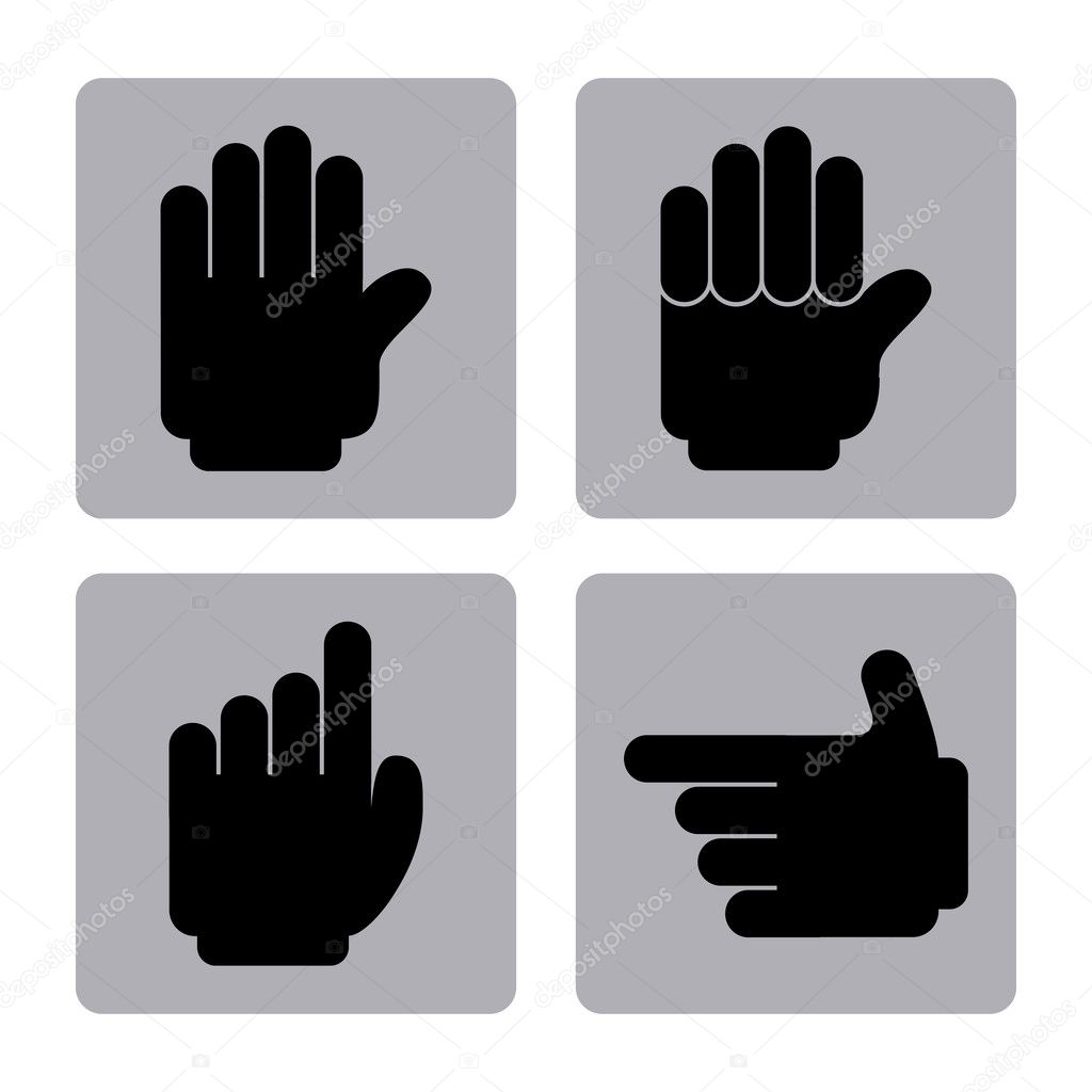 Hands signs Stock Vector by ©yupiramos 29331949