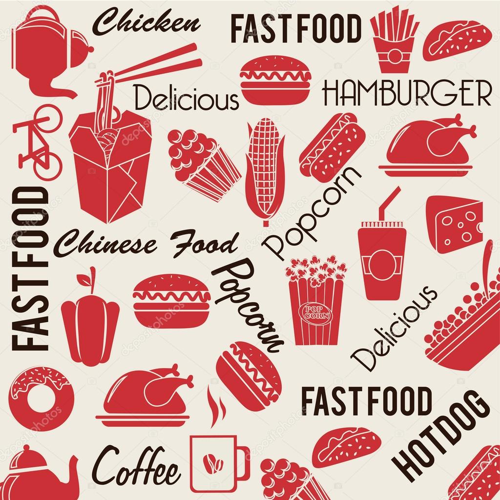 Food and drinks pattern Stock Vector Image by ©yupiramos #29584201