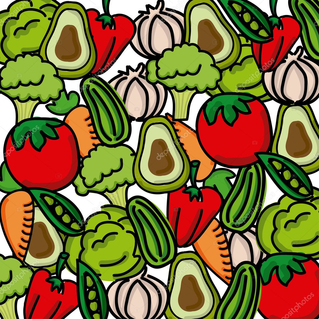 Vegetables background Stock Vector Image by ©yupiramos #29835211