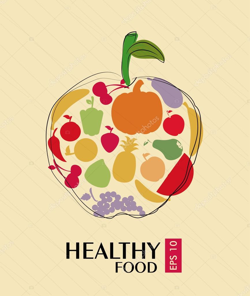 Healthy food design Stock Vector Image by ©yupiramos #29952015