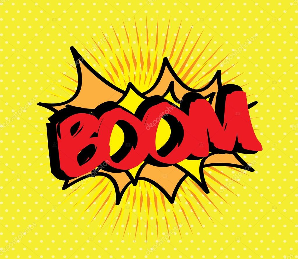 Pop art boom — Stock Vector © yupiramos #31051817