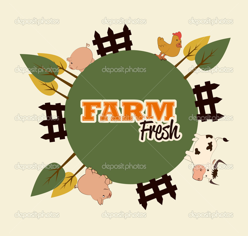 Farm fresh label Stock Vector Image by ©yupiramos #35083645