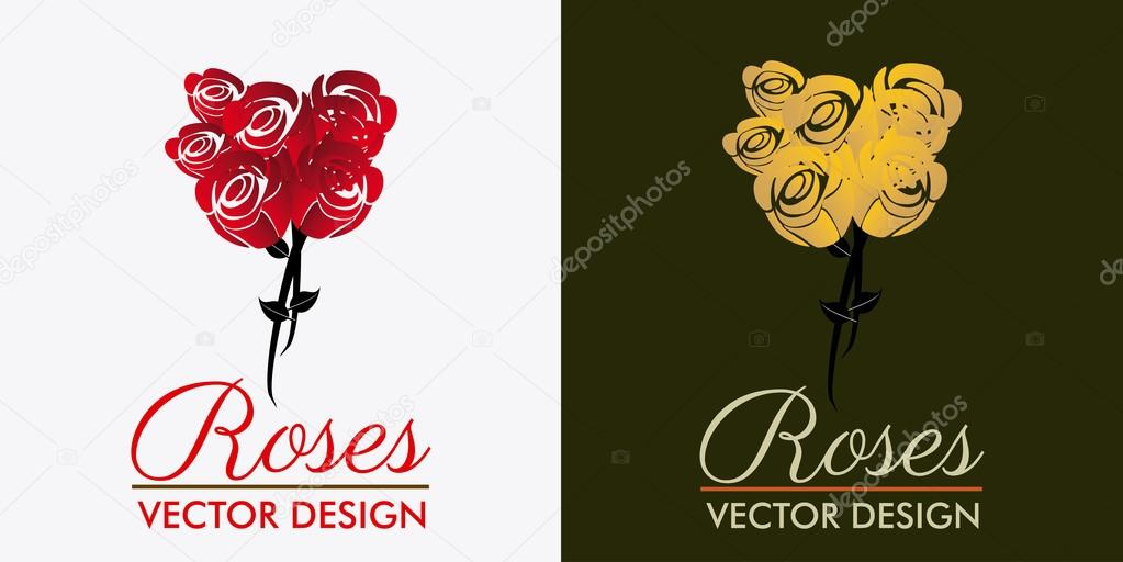 Roses design Stock Vector by ©yupiramos 35991139