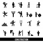 Working Construction Hard Labor Pictogram Icon Symbol Sign Stock Vector ...