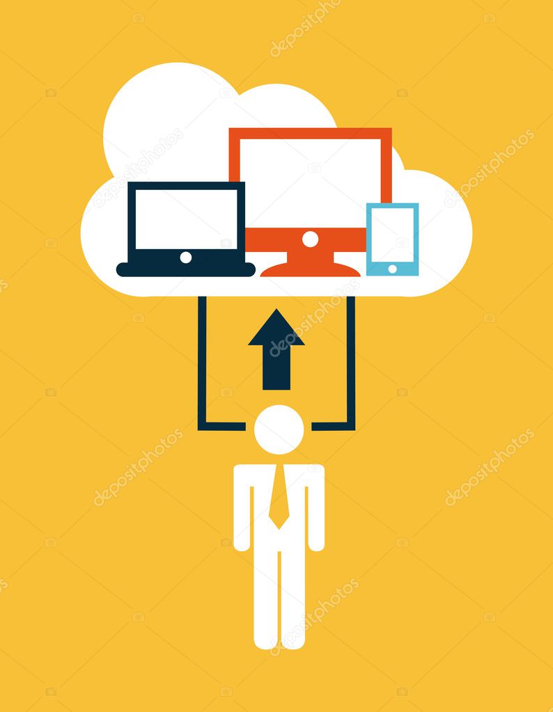 Cloud computing Stock Vector by ©yupiramos 40857857 Cloud computing Stock Vector by ©yupiramos 40857857