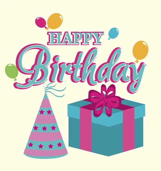 Happy birthday card design. Stock Vector by ©yupiramos 68419613