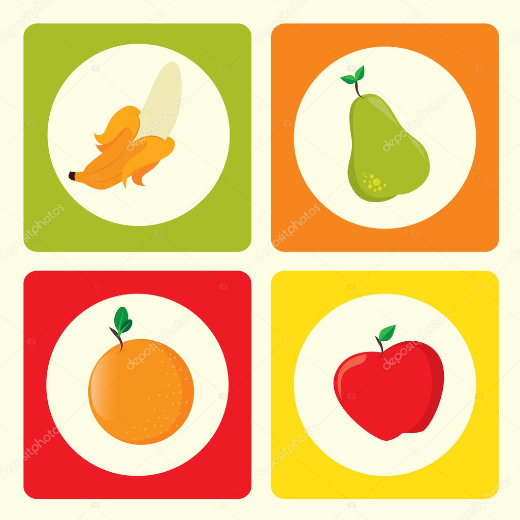 Diseño de frutas Vector de stock #42223169 de ©yupiramos