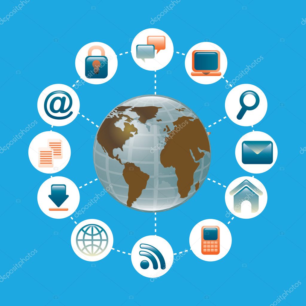 Networking design Stock Vector by ©yupiramos 42365269