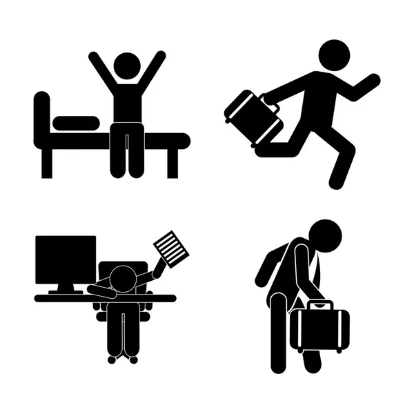 Daily routine Stock Vector by ©yupiramos 42572413 Daily routine Stock Vector by ©yupiramos 42572413