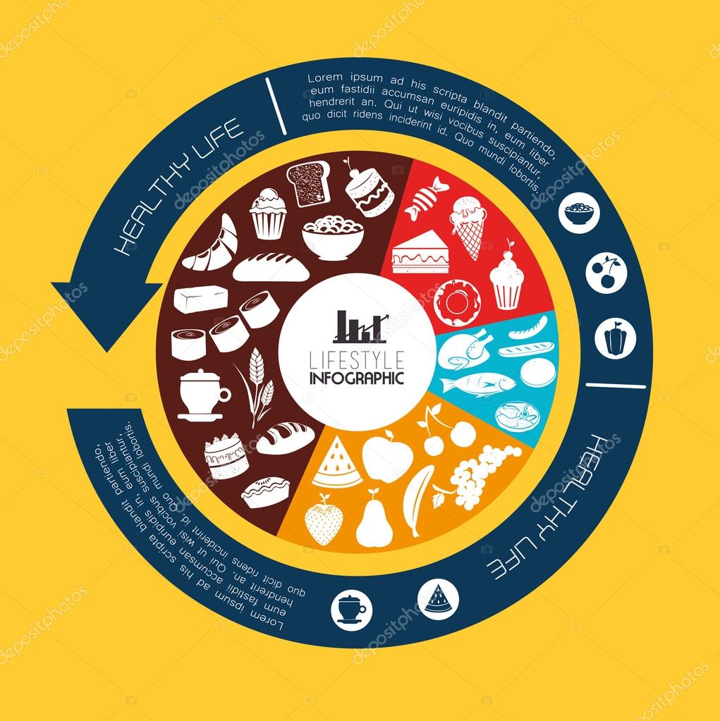 Healthy food design Stock Vector by ©yupiramos 43399261