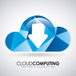 Cloud Computing Concept Design Background Gradient Gray Stock Vector ...