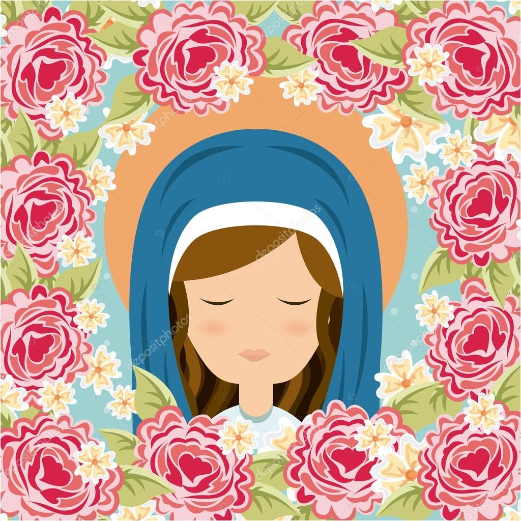 Holy Mary design Stock Vector Image by ©yupiramos #46985535