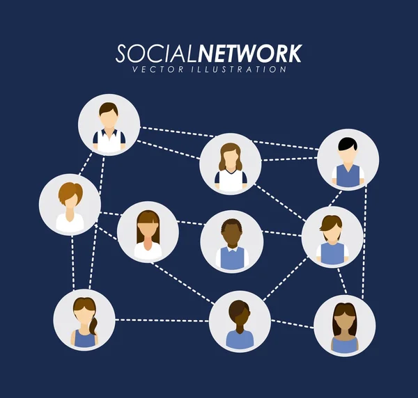 Social network design Stock Vector Image by ©yupiramos #47894567