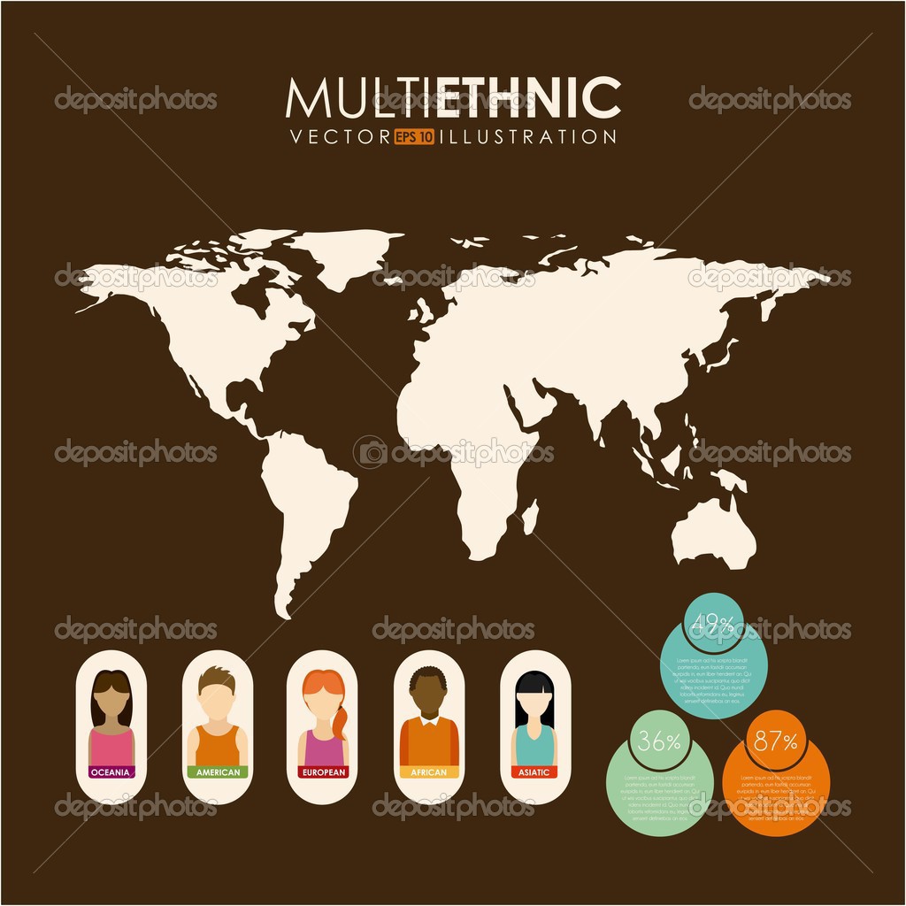 Multiethnic design Stock Vector by ©yupiramos 47894357