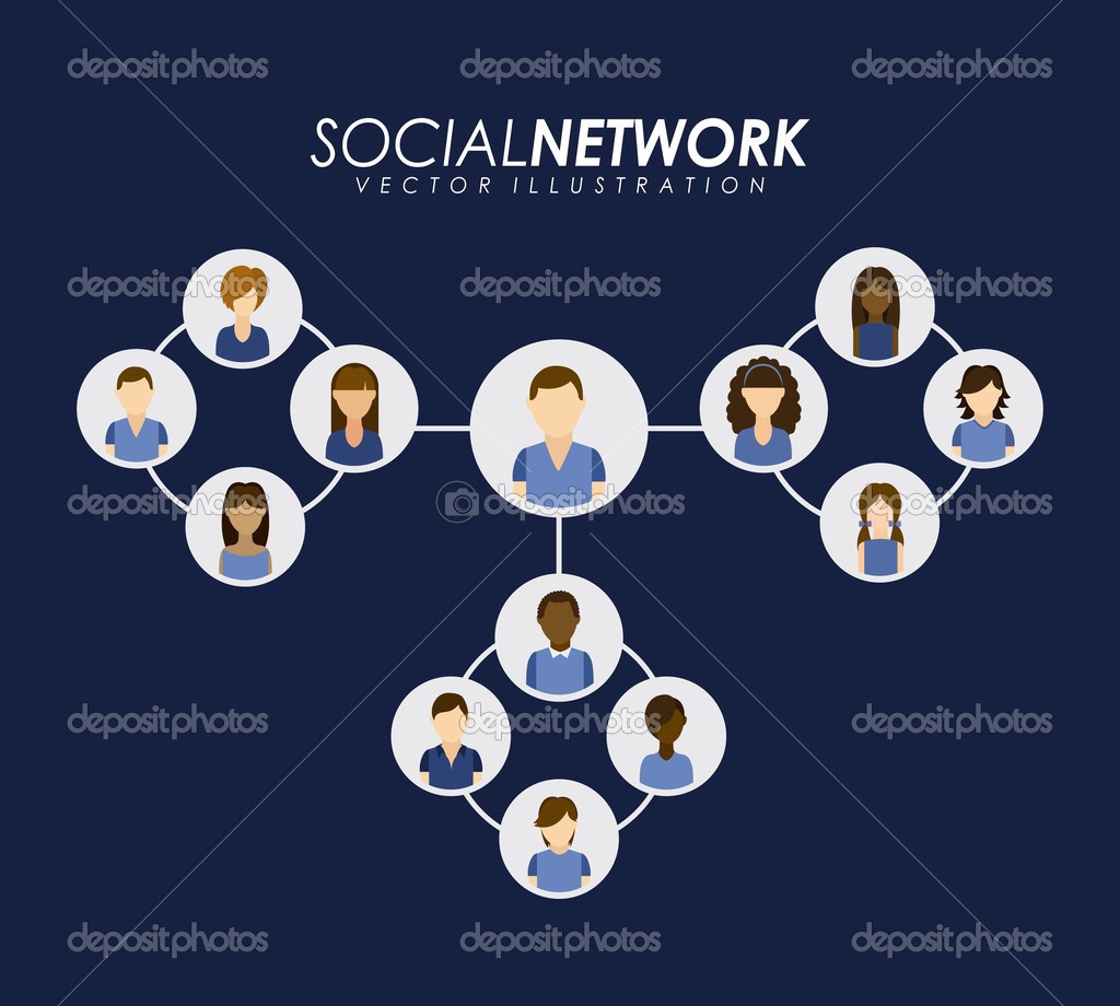 Social network design Stock Vector Image by ©yupiramos #47894567