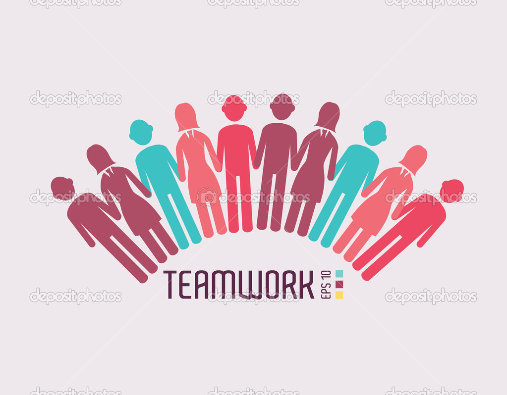 Teamwork design Stock Vector by ©yupiramos 48017975