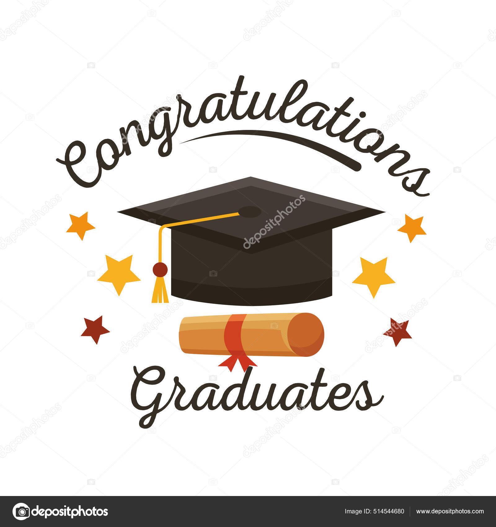 Felicitaciones graduados cartel Vector de stock por ©yupiramos 514544680