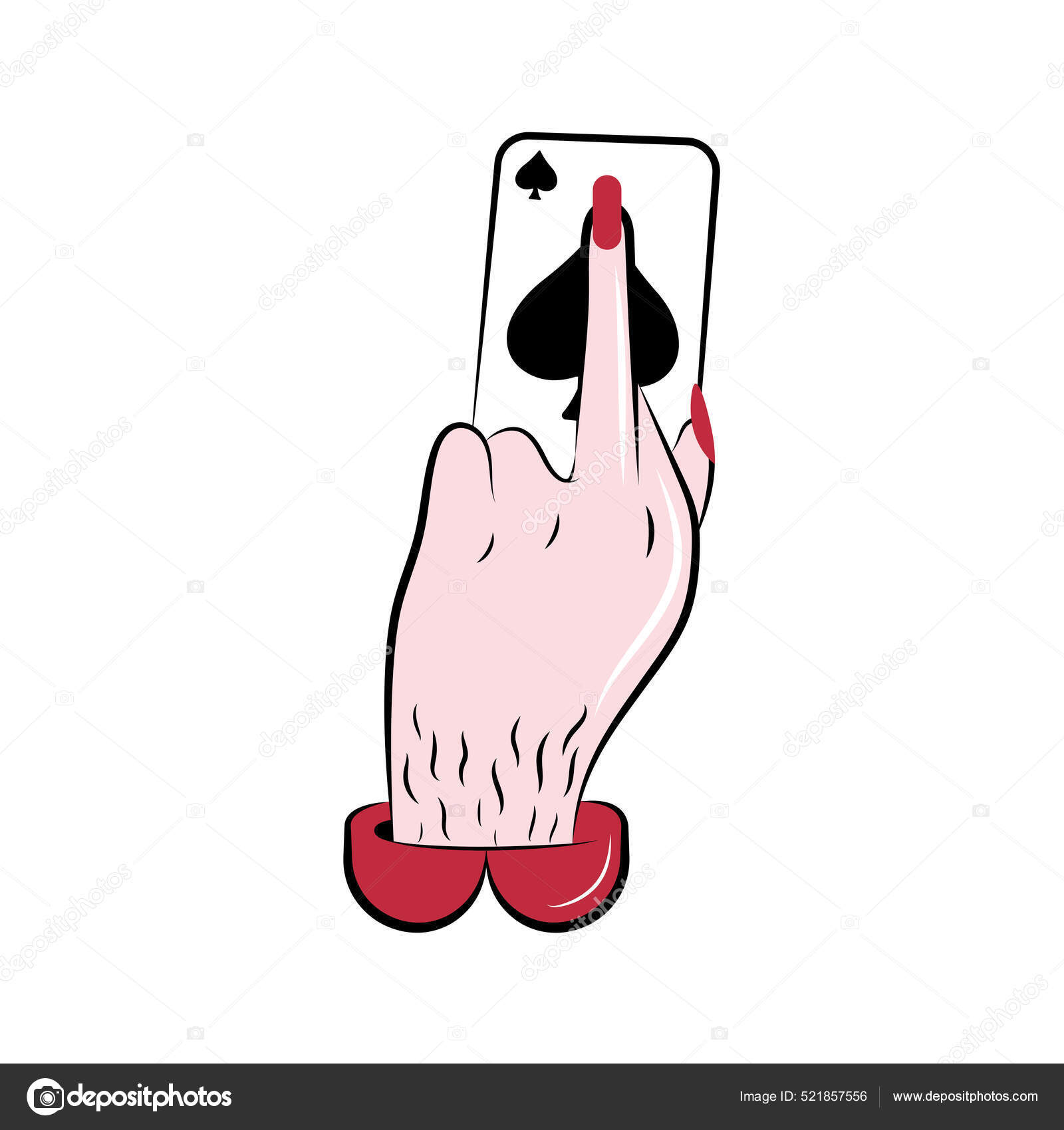 Hand with ace card Stock Vector by ©yupiramos 521857556