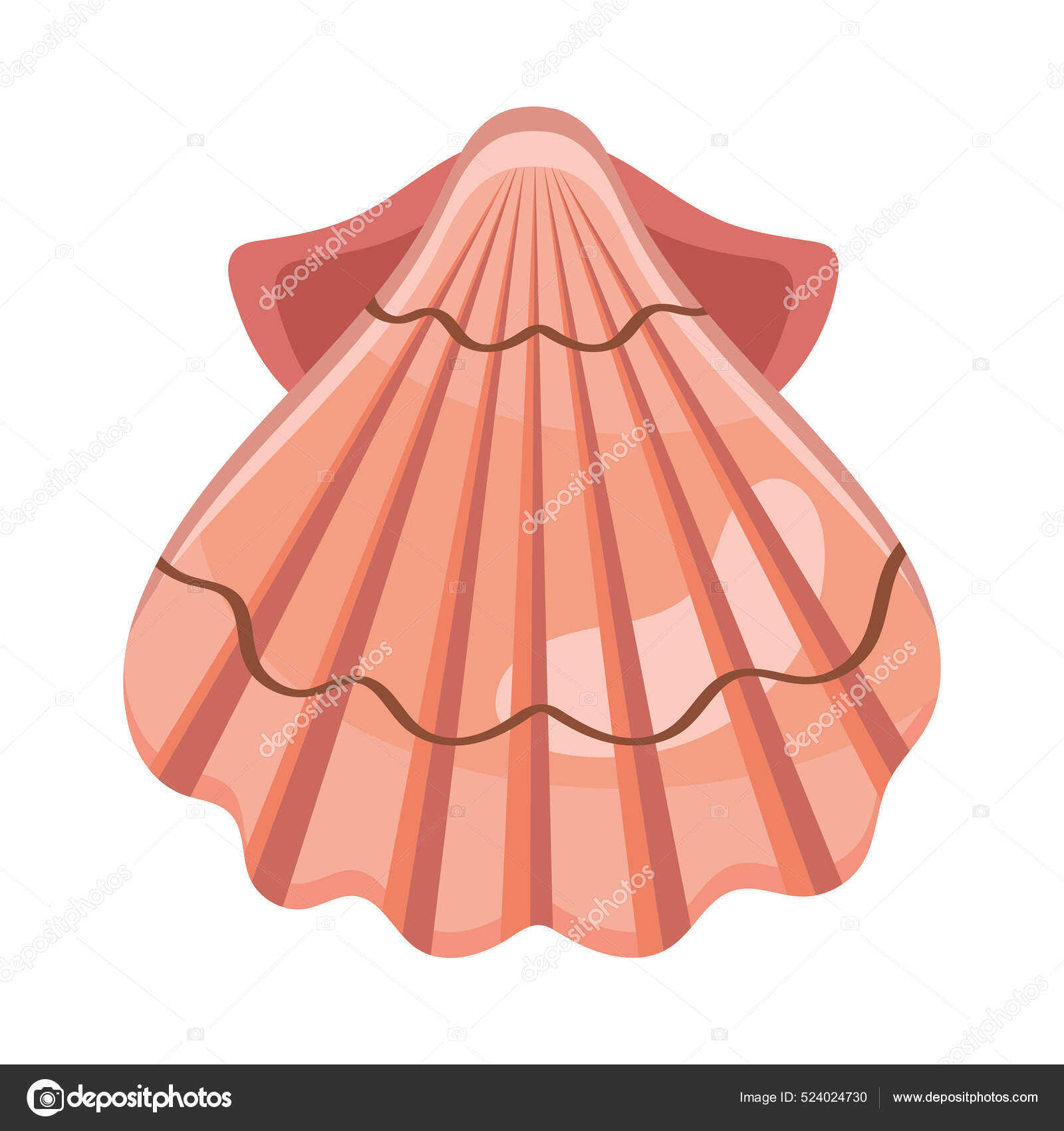 Shell laut merah Vektor Stok oleh ©yupiramos 524024730