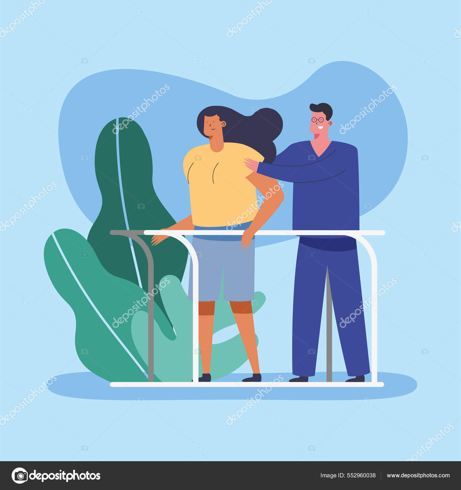 Terapist with female patient Stock Vector by ©yupiramos 552960038