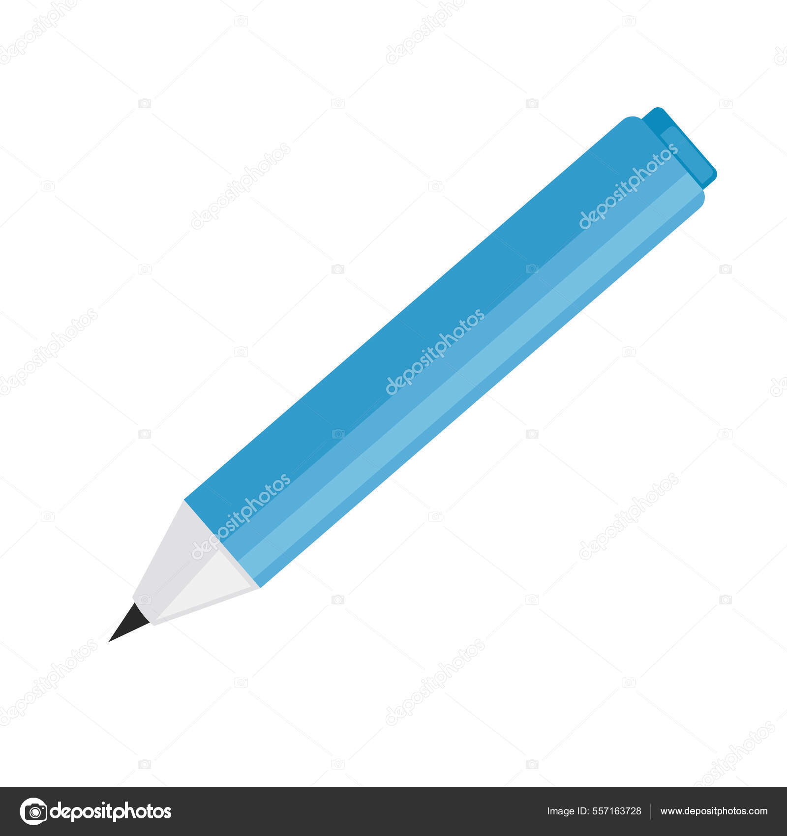 Blue color pencil Stock Vector by ©yupiramos #557163728