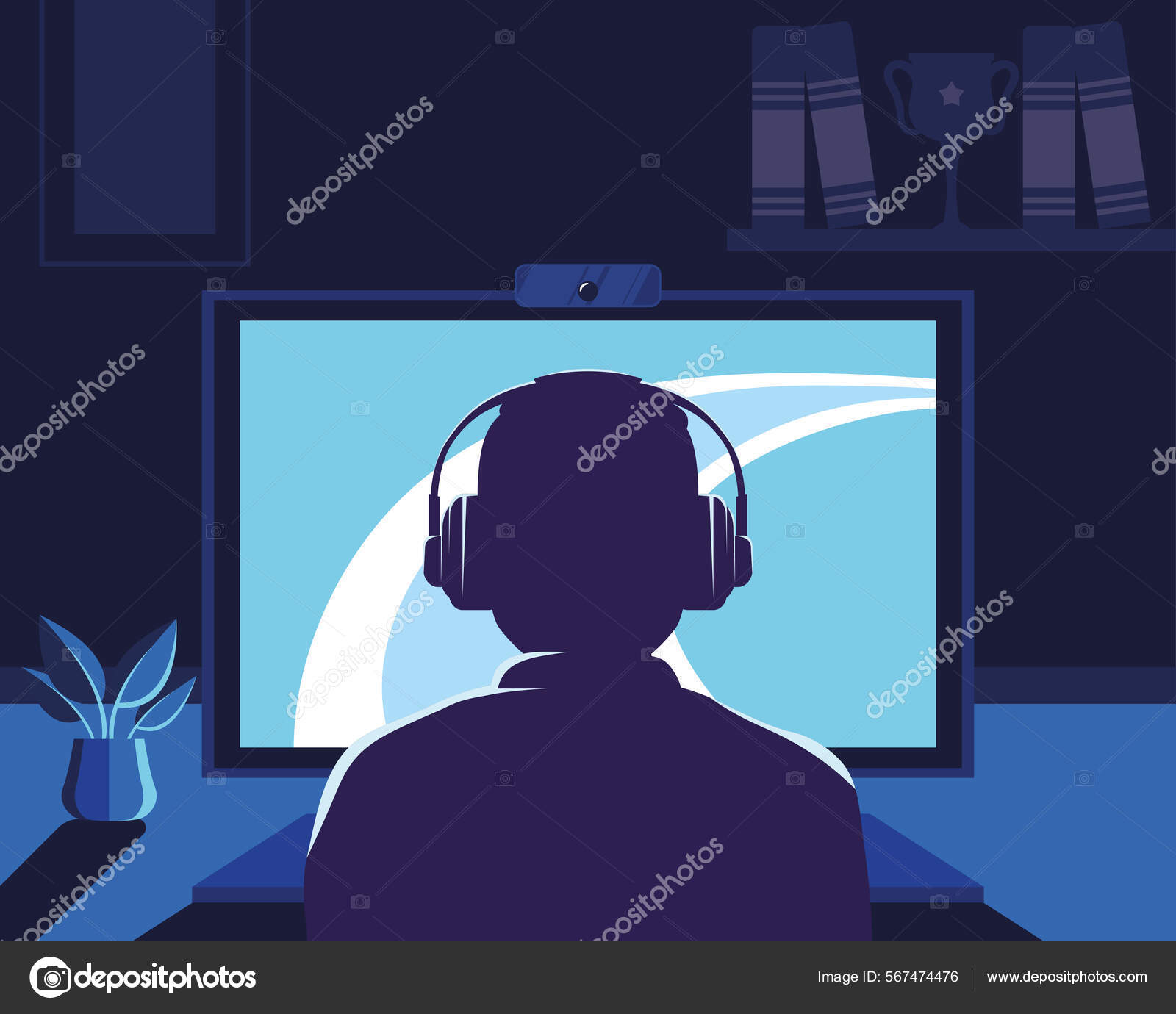 Video Gamer Silhouette