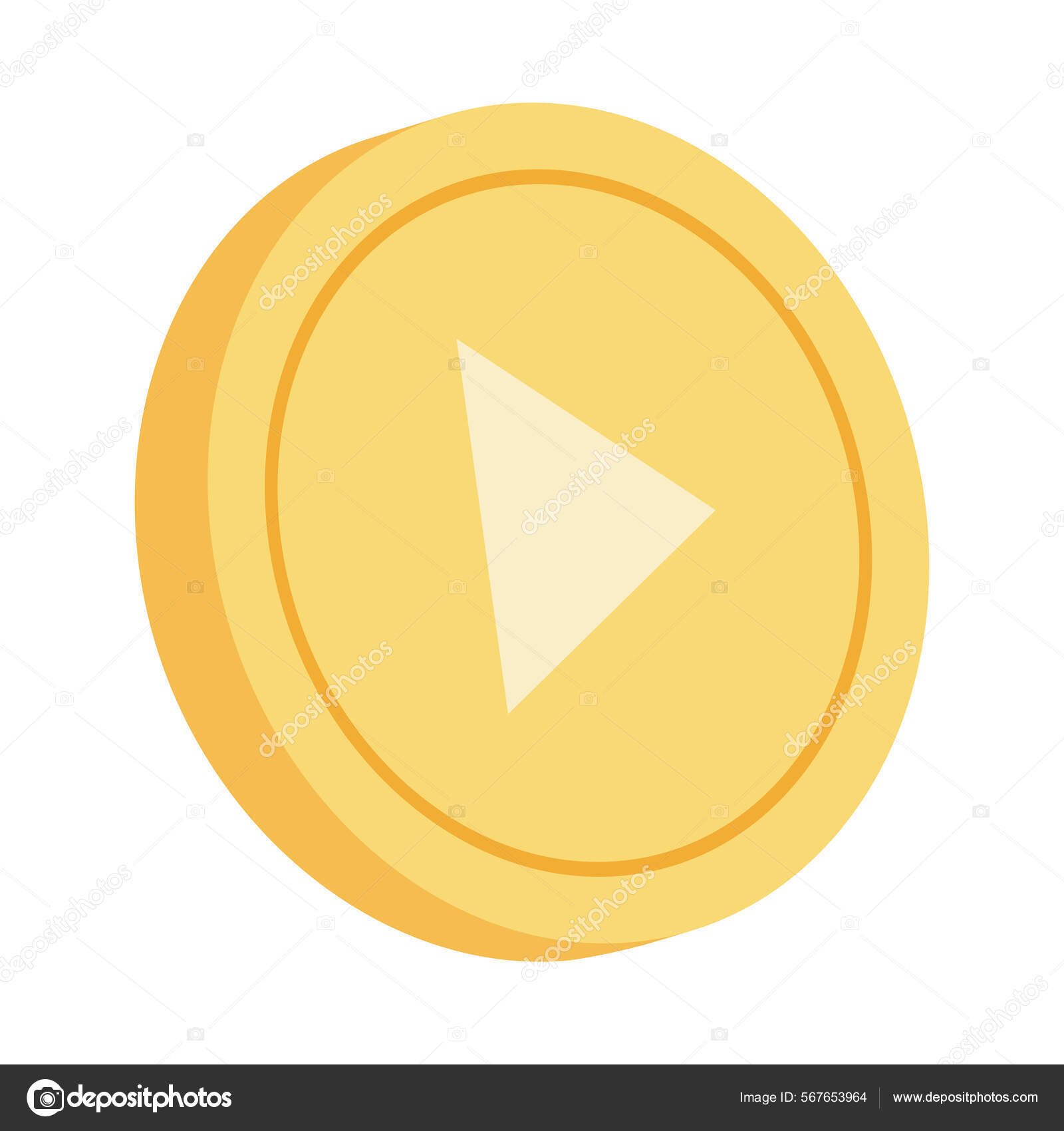 Yellow play button Stock Vector by ©yupiramos 567653964