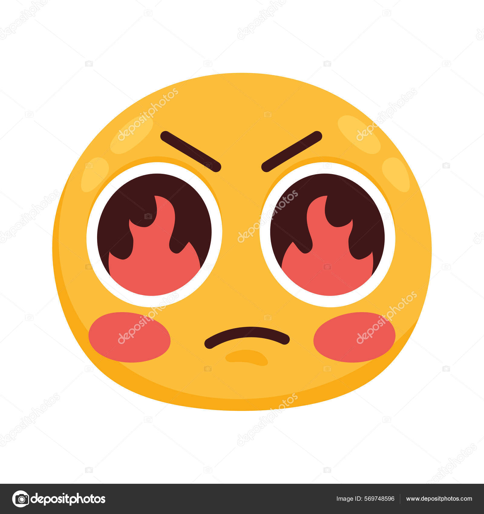 Sexy Ansikt Emoji Emoji Hjerte Smiley Leppe Sexy Skaper Vektordesign
