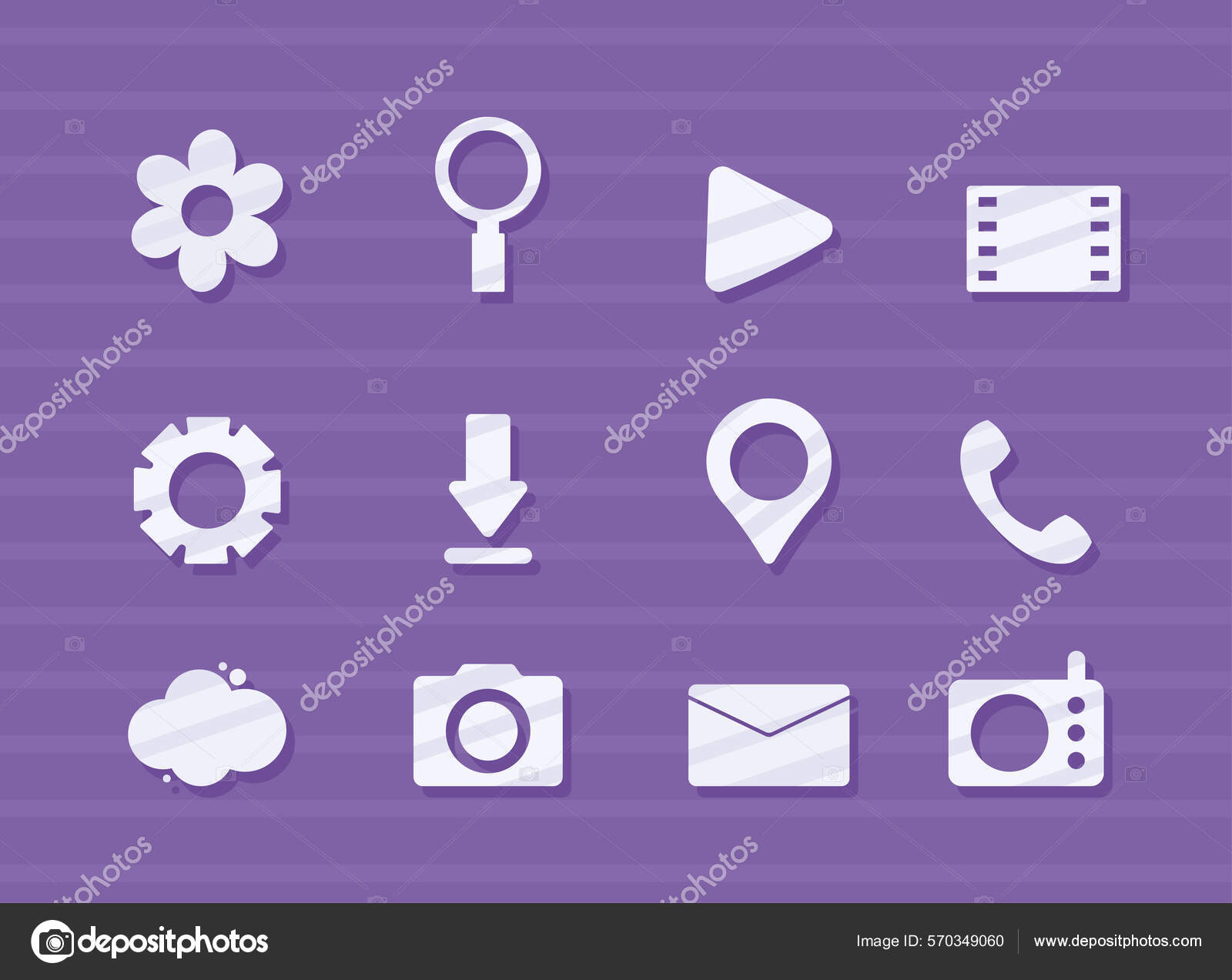 Twelve applications signs icons Stock Vector Image by ©yupiramos #570349060