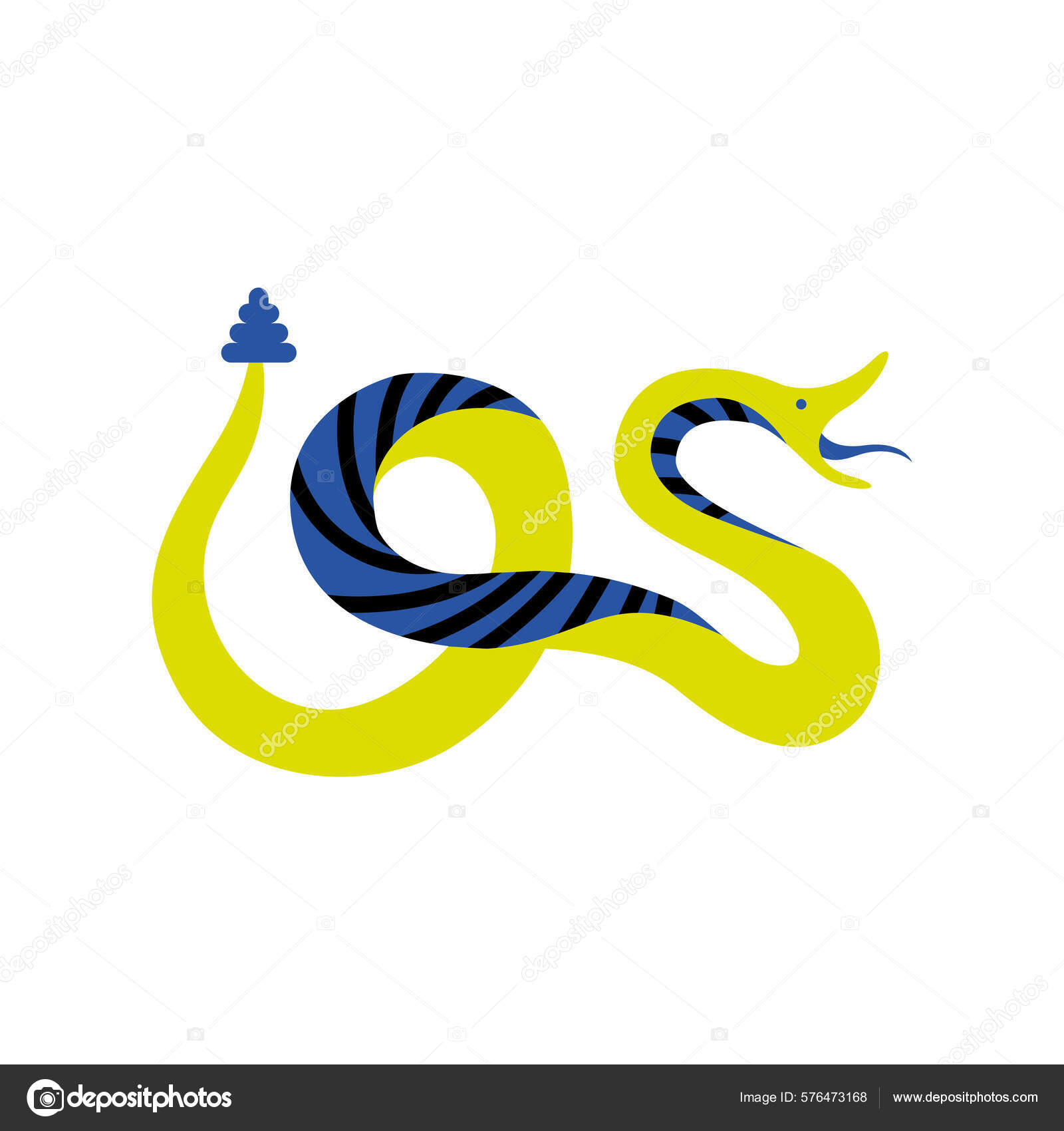 Green Blue Snake Icon Stock Vector by ©yupiramos 576473168