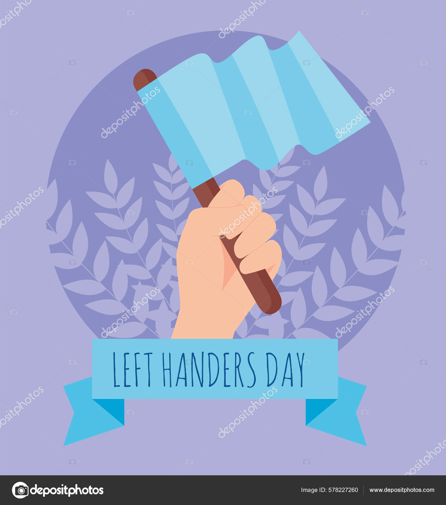 Left Handers Day Lettering Ribbon Flag Stock Vector Image by ©yupiramos ...