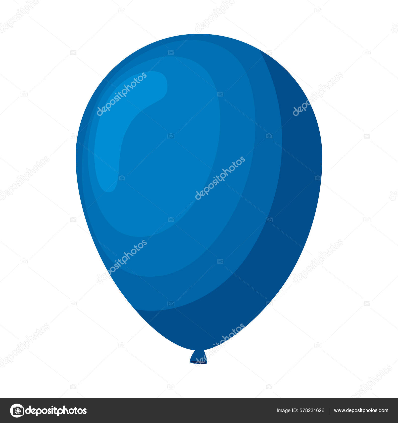 Blue Balloon Helium Floating Icon Stock Vector Image By ©yupiramos