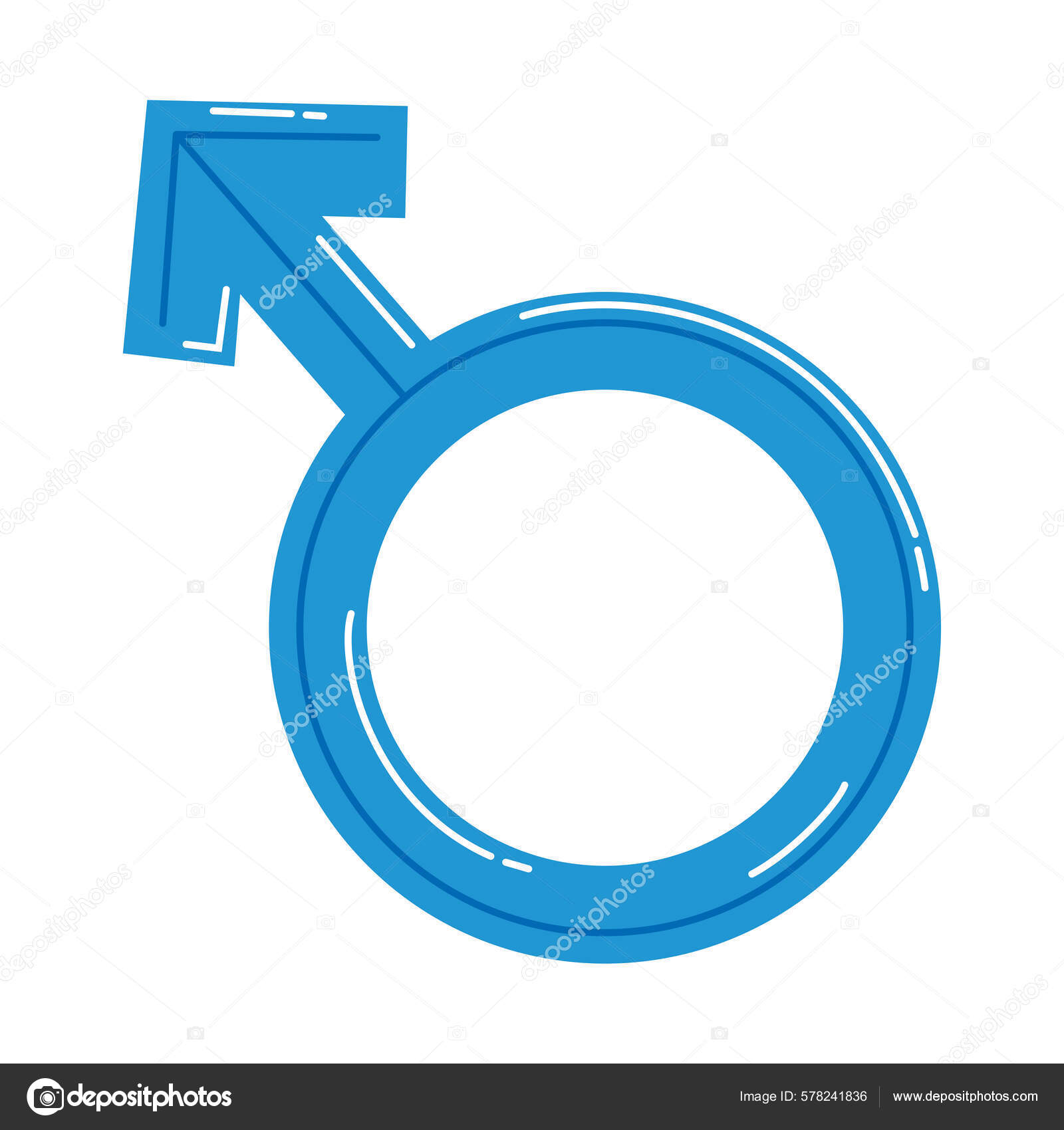 Male Gender Symbol Blue Icon Stock Vector Image by ©yupiramos #578241836