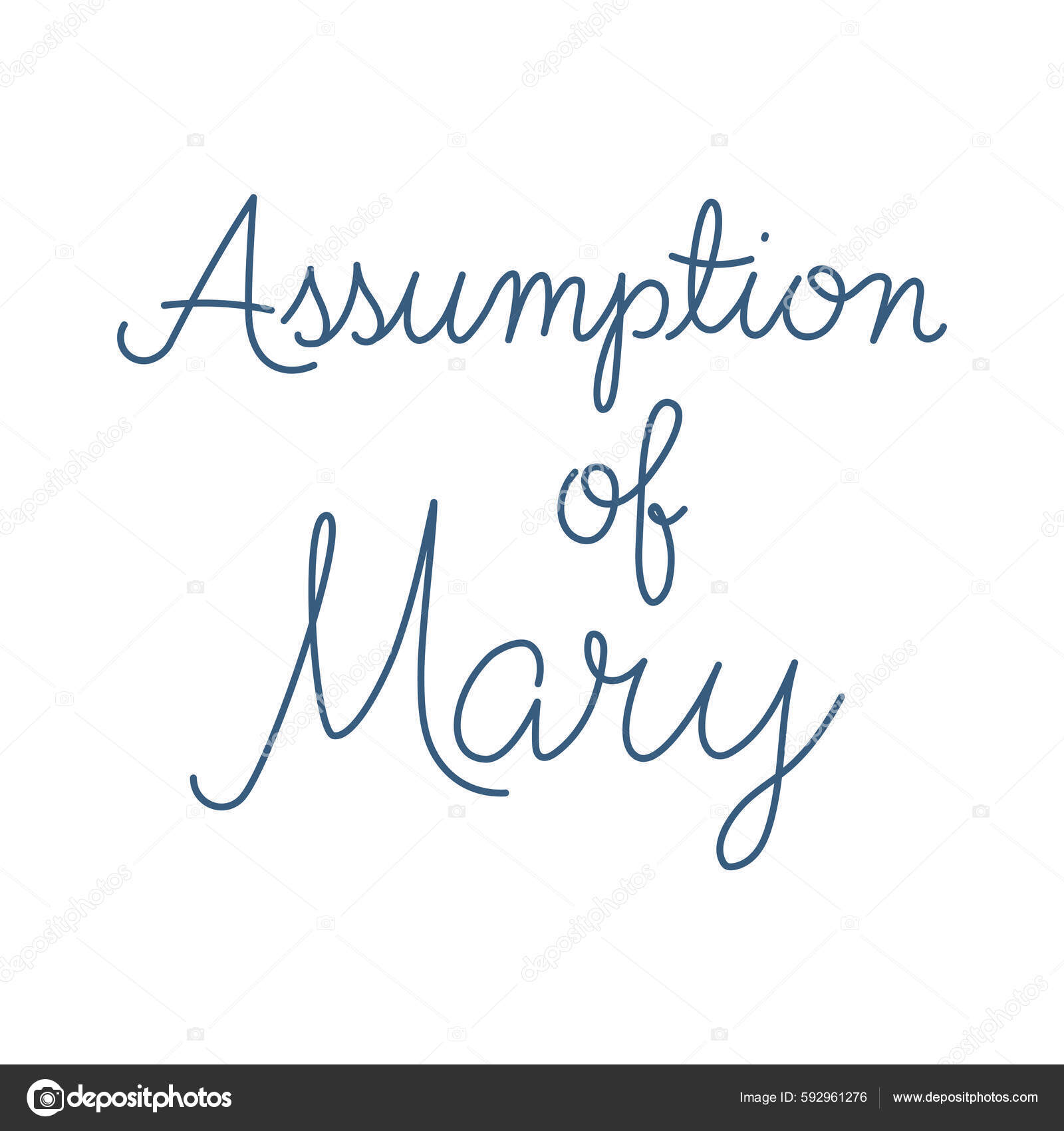 Assumption Mary Lettering Message Stock Vector By ©yupiramos 592961276
