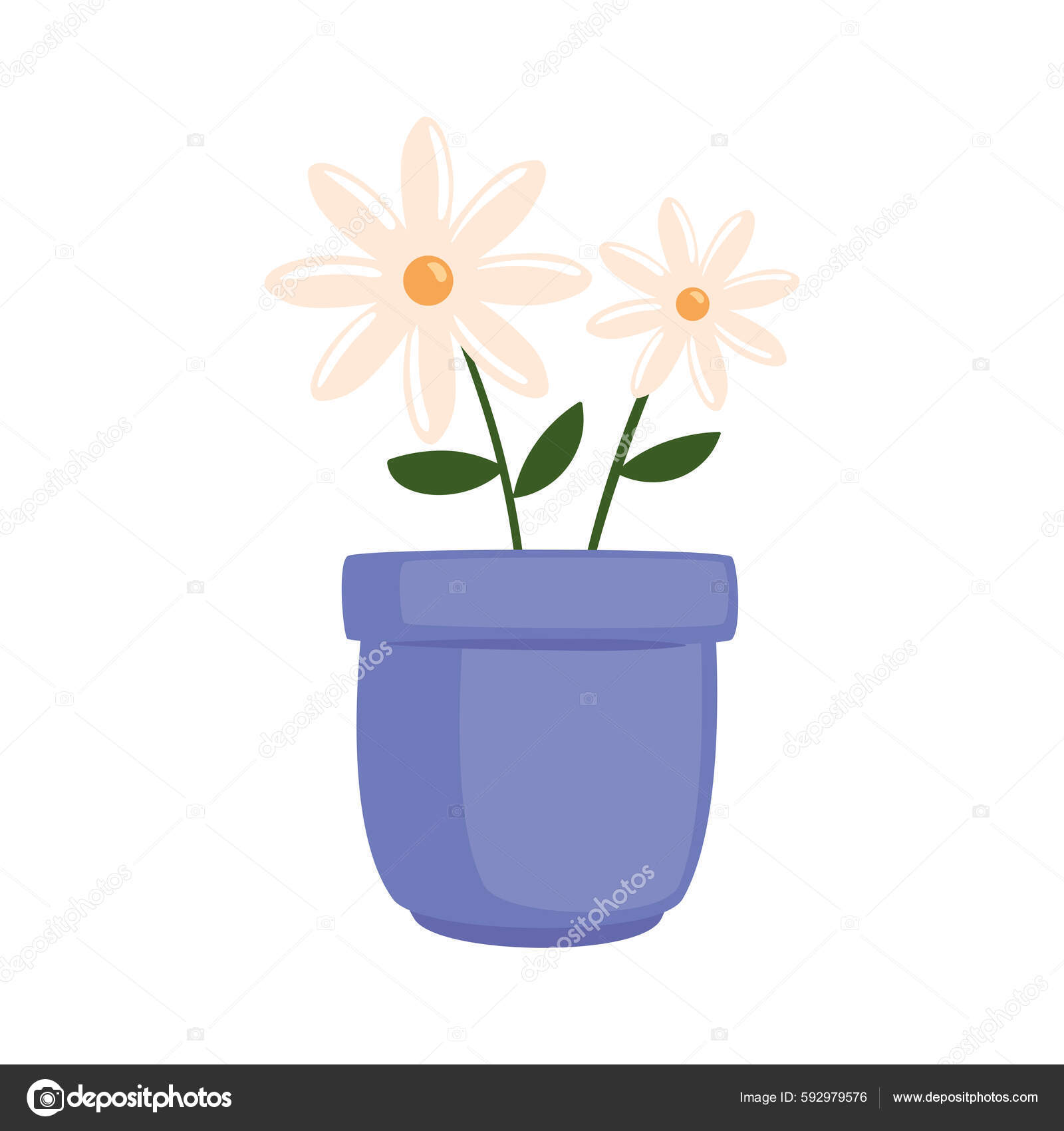 Houseplant Purple Pot Icon Stock Vector by ©yupiramos 592979576