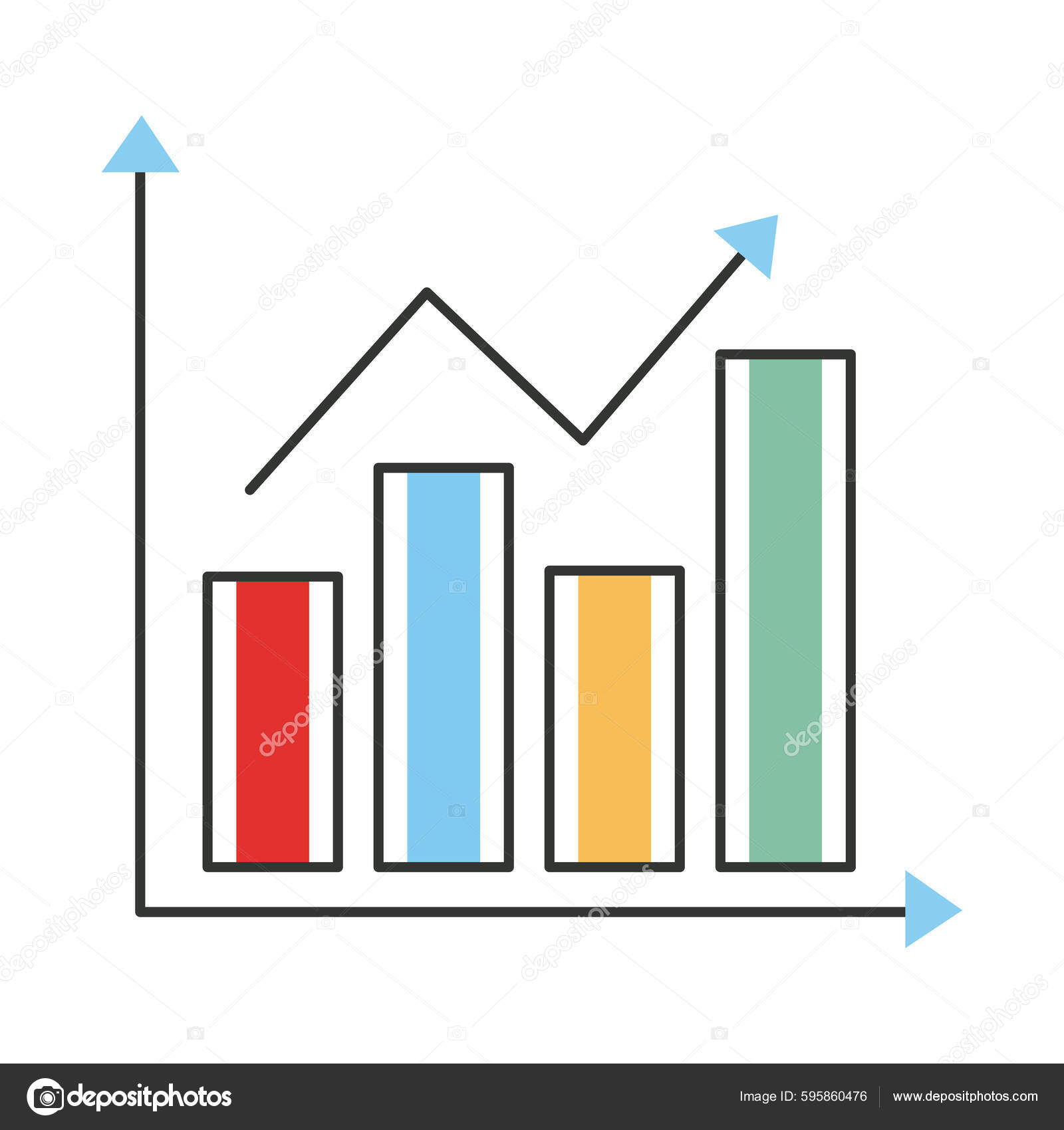 Statistics Bars Infographic Information Icon Stock Vector Image by ...