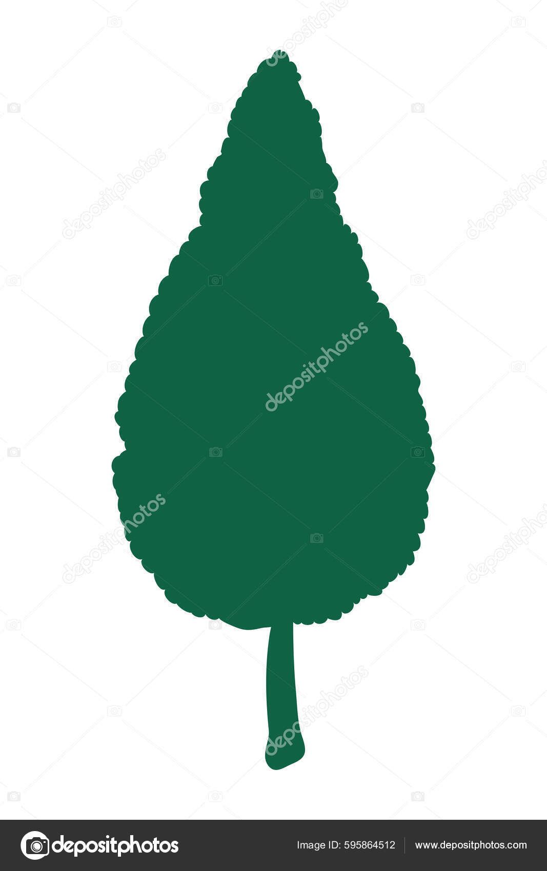 Pine Tree Green Silhouette Icon Stock Vector Image by ©yupiramos #595864512