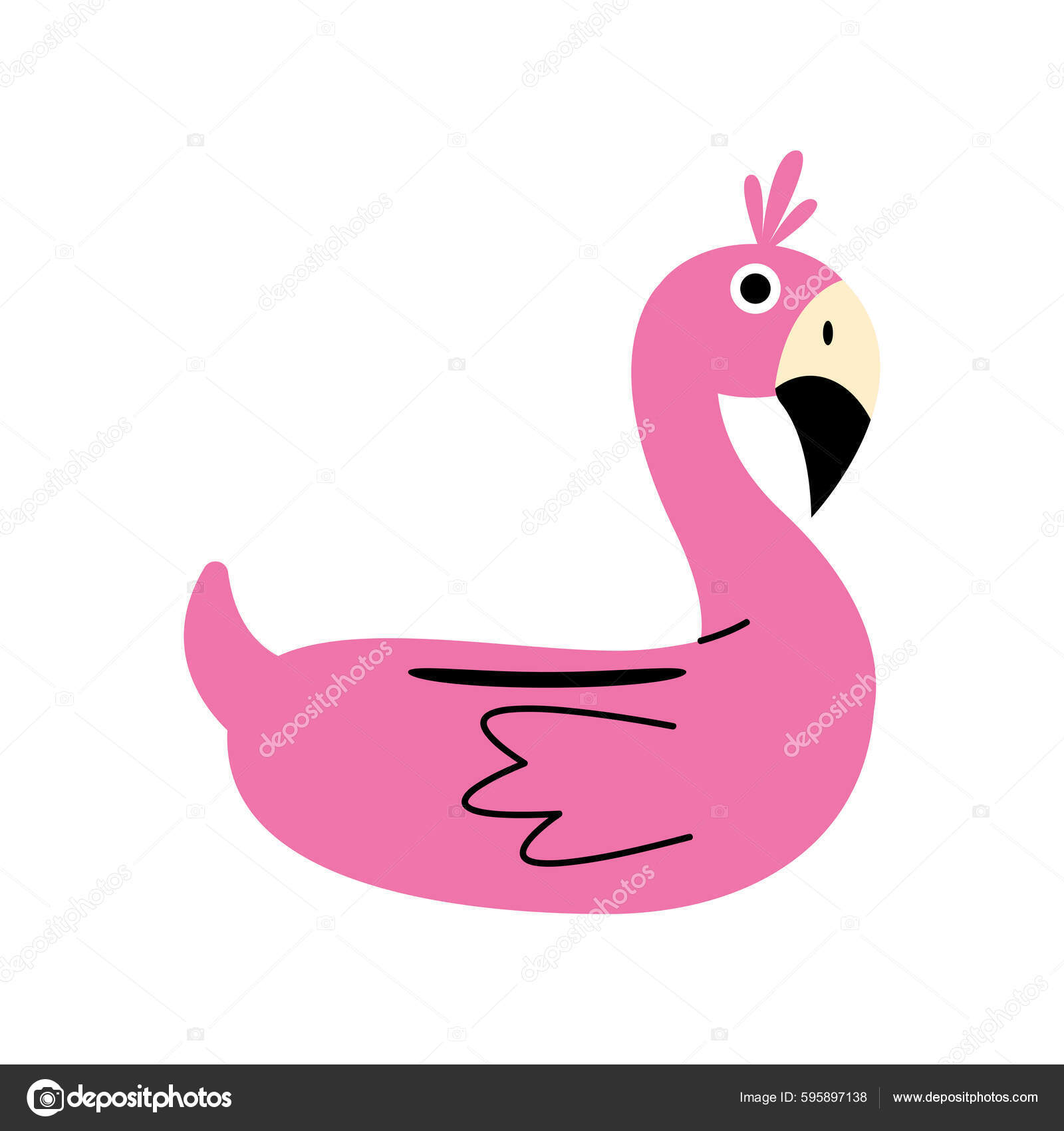 Pink Flamingo Float Accessory Icon Stock Vector by ©yupiramos 595897138